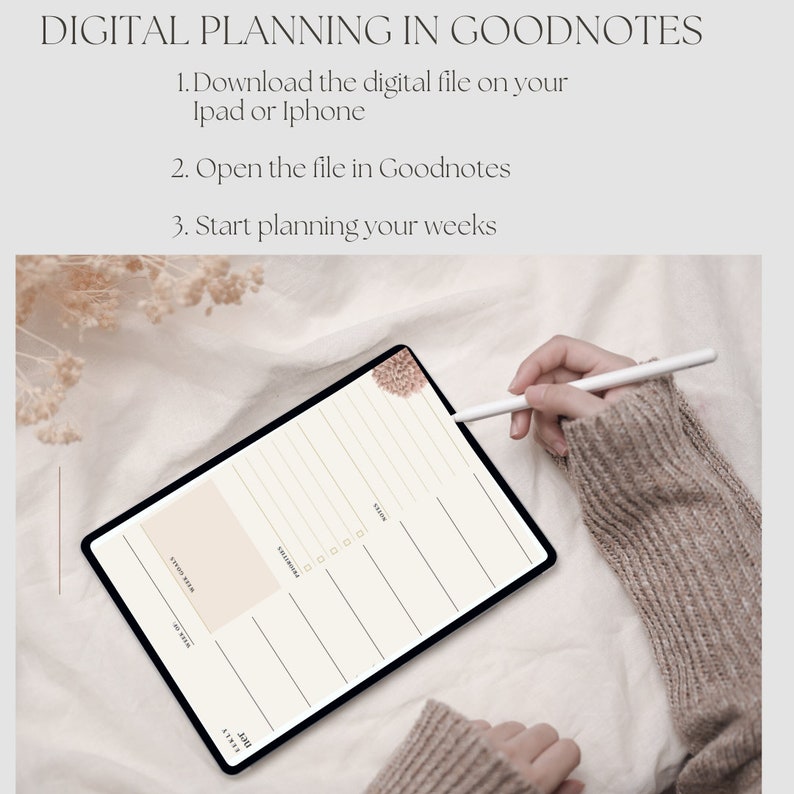 Digital Planner, Goodnotes Planner, Daily Planner, Weekly Planner, iPad ...