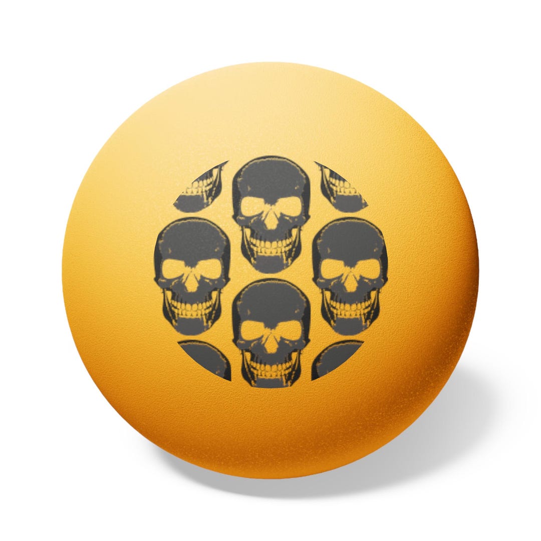 Skull Halloween Ping Pong Balls: Beer Pong Party Decor - Set of 6 - Etsy