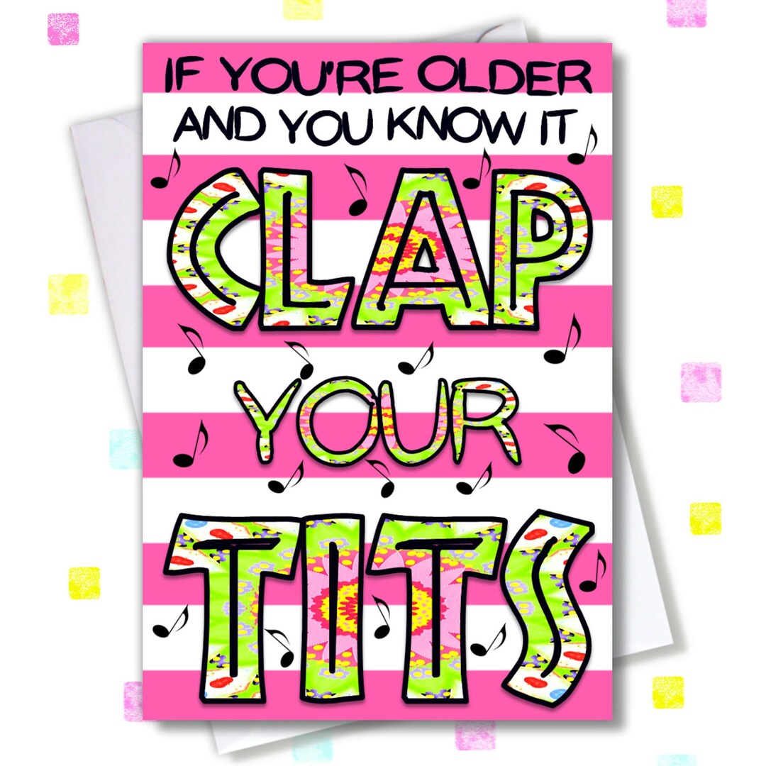 Clap Your Tits Rude Birthday Card - Etsy