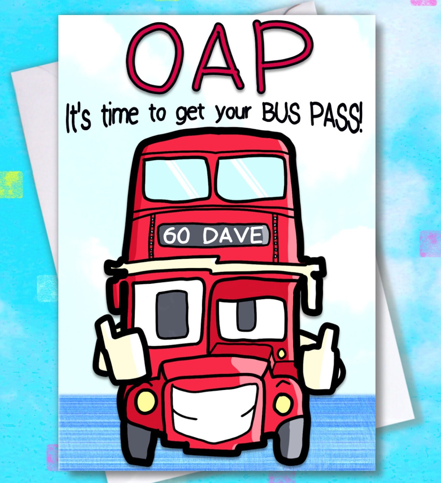 OAP Bus Pass Birthday Card - Etsy UK
