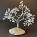 Twisted Silver Wire Tree With White Beads Displayed on a White Rock - Etsy