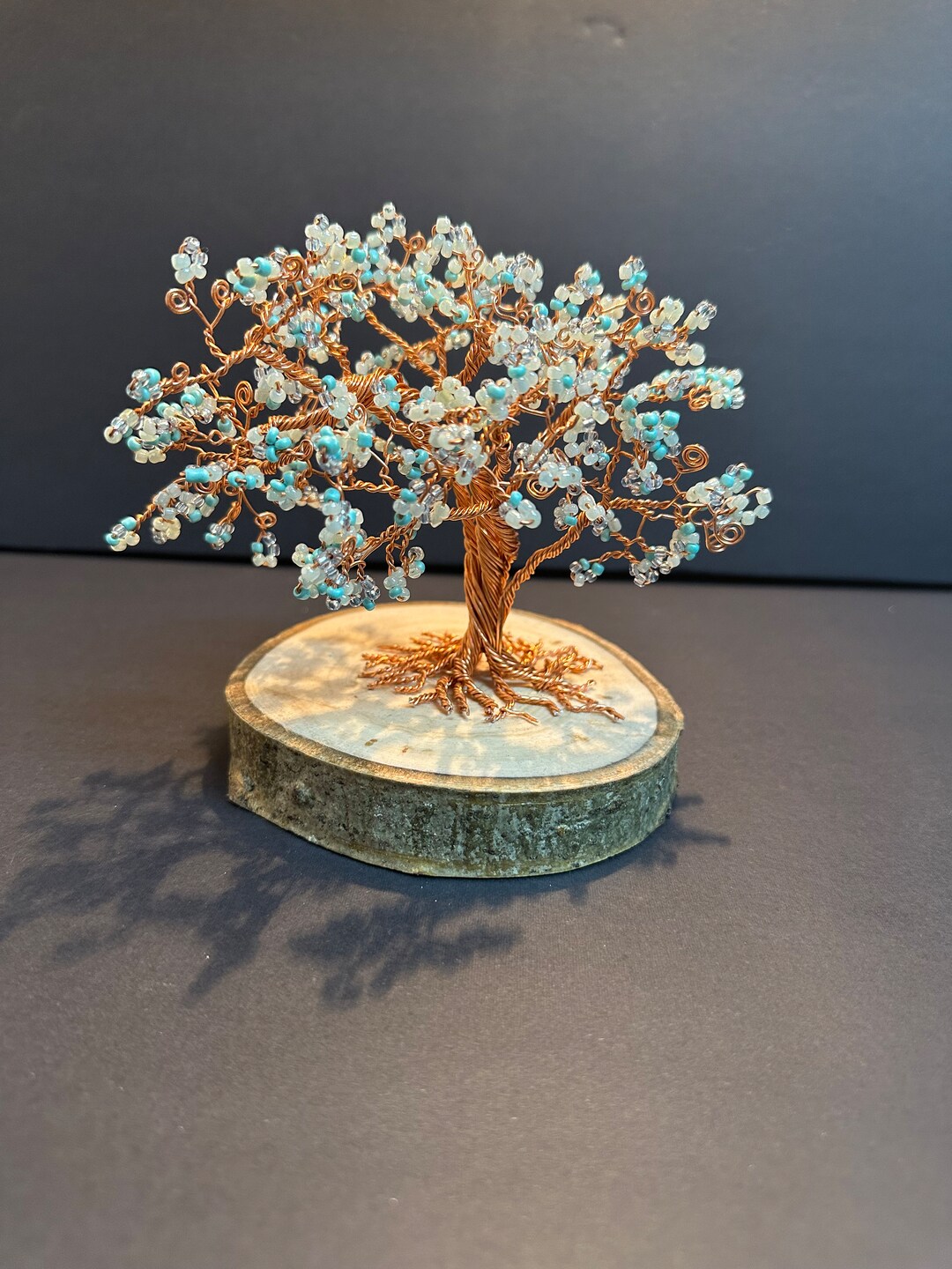 Mint Green and Copper Twisted Wire Tree, Handmade, One of a Kind - Etsy