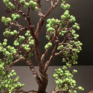 Light Green Beaded Wire Tree on Driftwood - Etsy