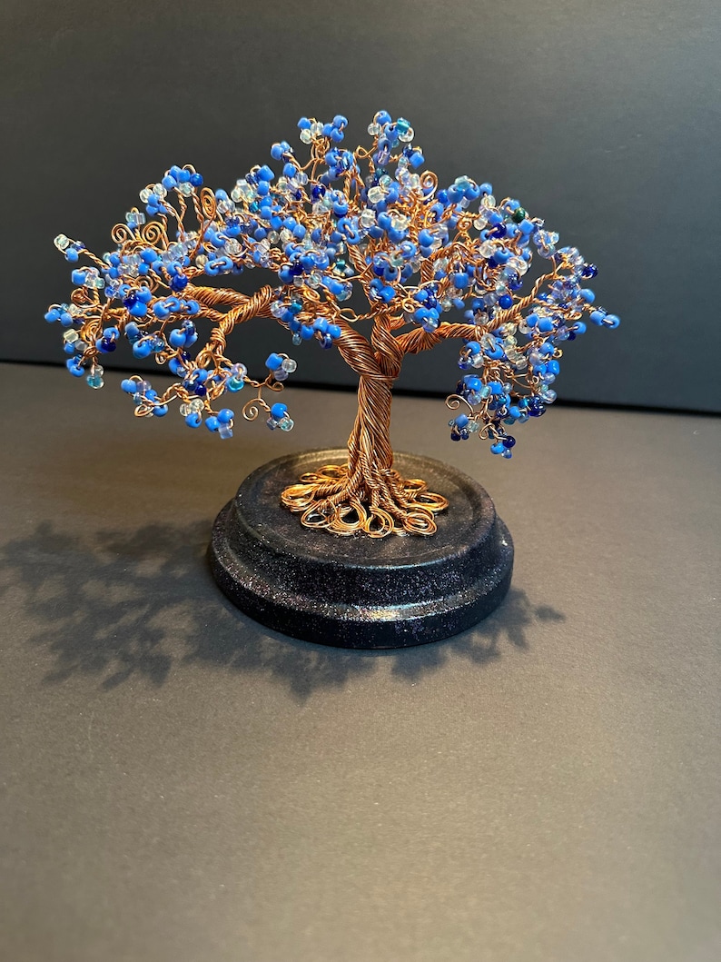 Blue and Coppery Twisted Wire Tree - Etsy