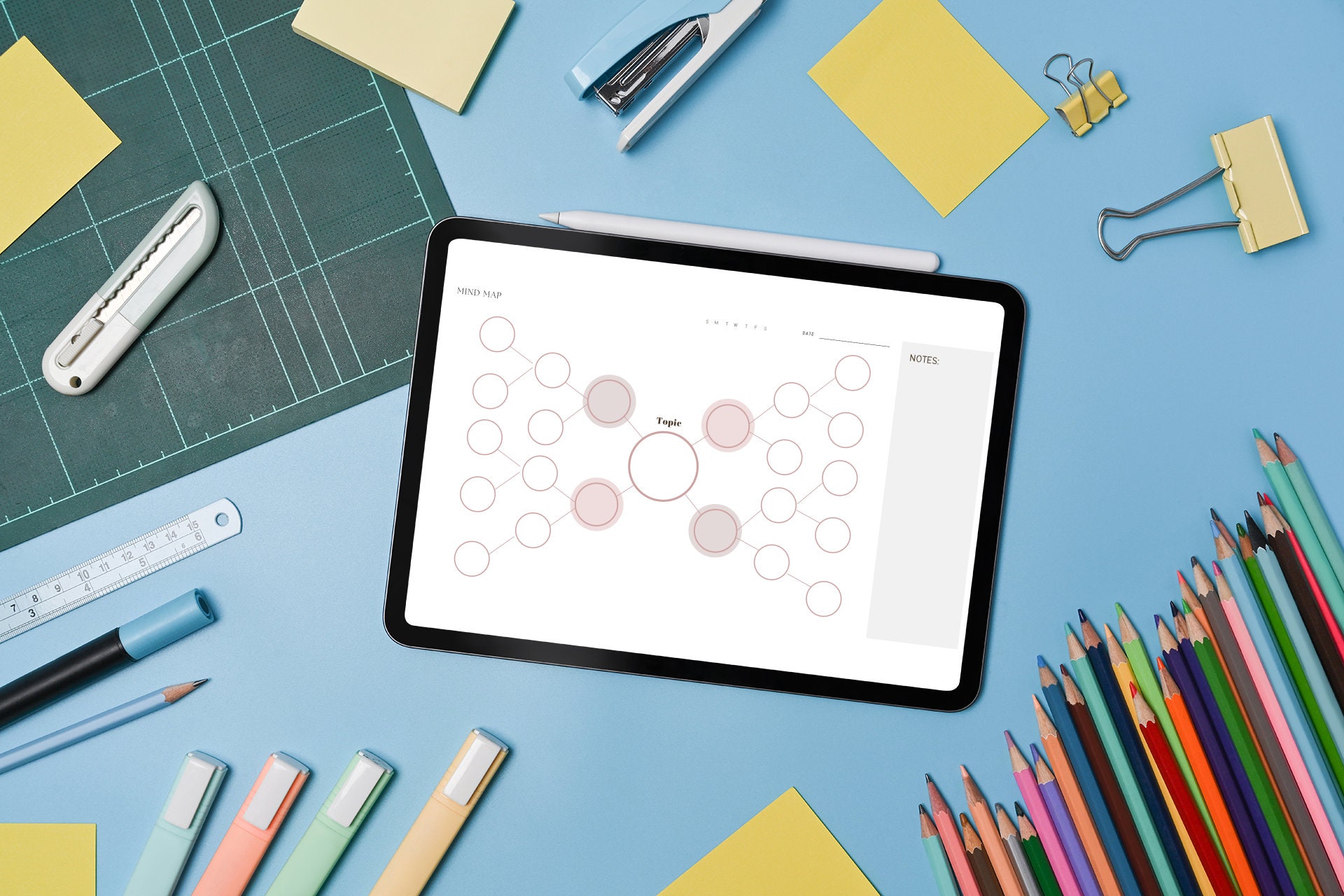 Mind Map Planner Mind Mapping Idea Board Digital & Printable Mind Map ...