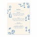 Hand Drawn Blue Illustrated Menu Template - Editable Menu Invite ...