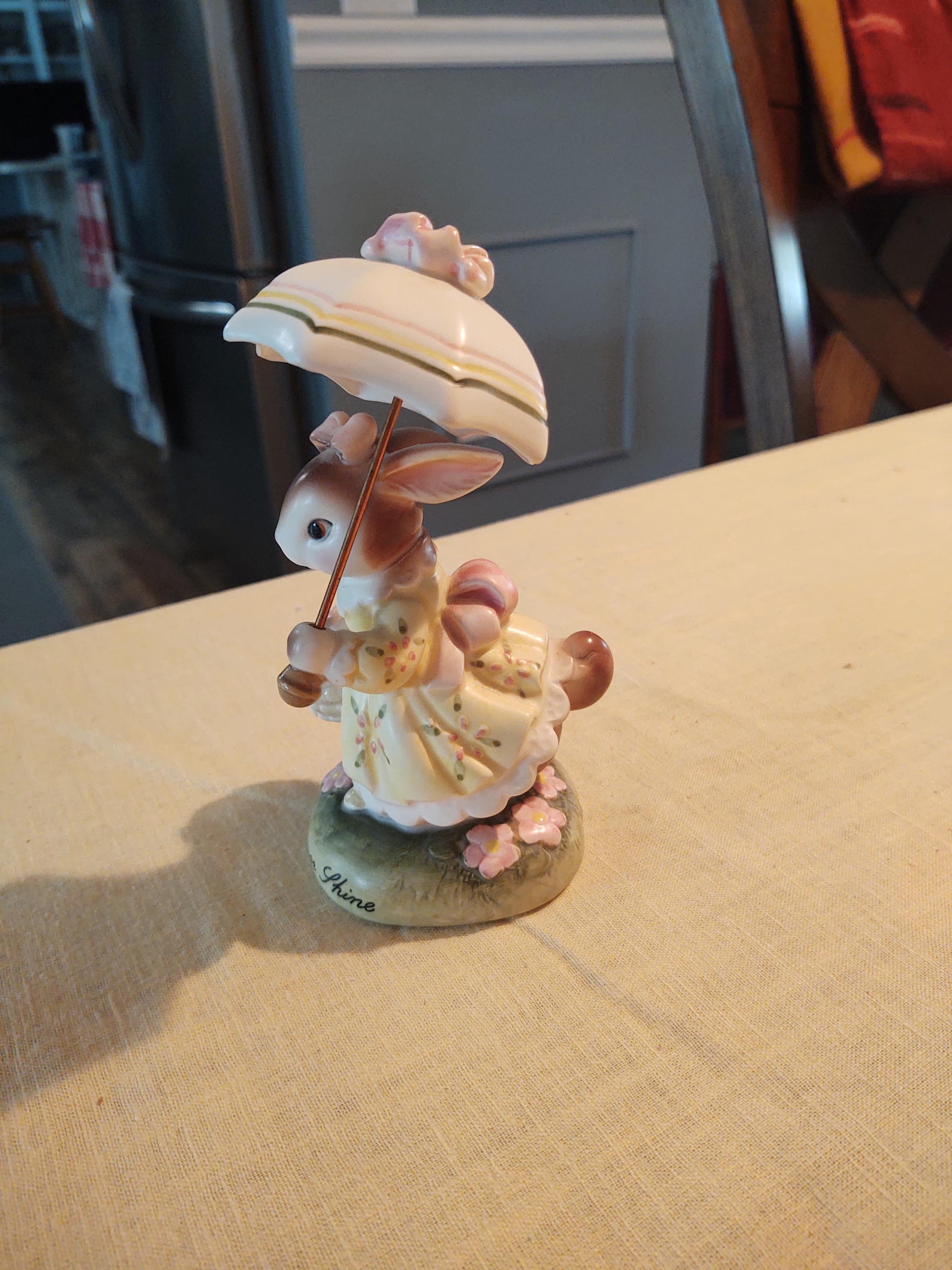 Vintage Avon Cherished Moment Collection Ceramic bunny With Umbrella ...