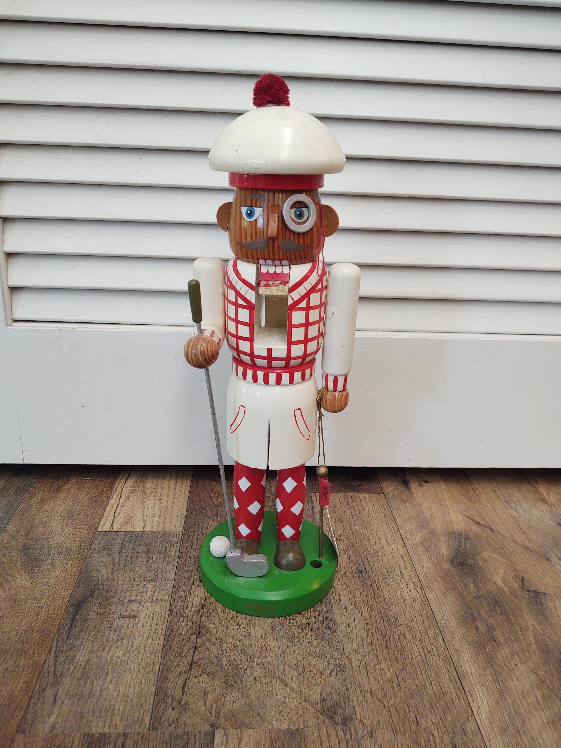 Vintage Limited Edition Hand Painted Wood Golfer Nutcracker - Etsy