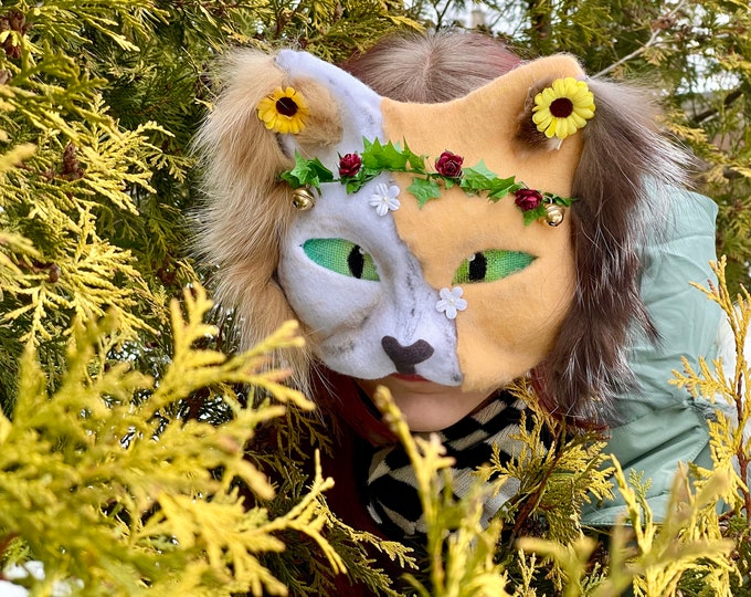Calico Cat Therian Quadrobics Mask Etsy
