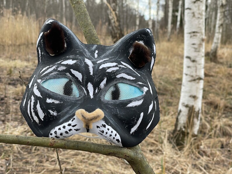 Black Tiger Therian Handmade Paper Mache Mask for Quadrobics. - Etsy