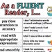 Fluent Reader Anchor Chart, Reading Fluency Anchor, Reading Support ...