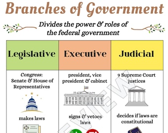 Three Branches Of Government Flow Chart