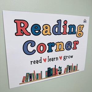 Reading Corner Poster, Independent Reading Anchor Chart, Classroom Expectations, Elementary ...