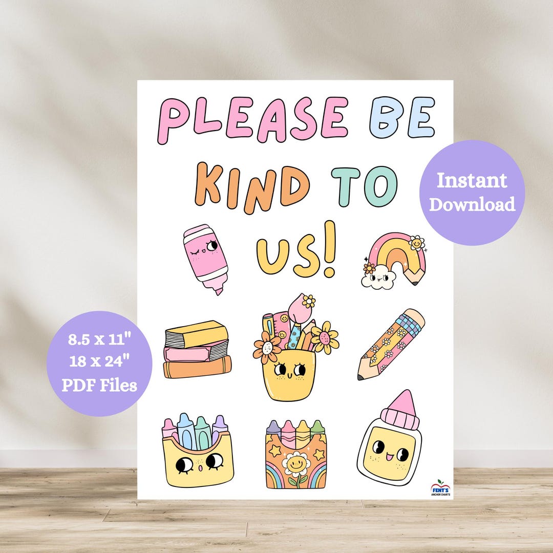 Printable Respect Classroom Supplies Poster, Caring for Classroom ...