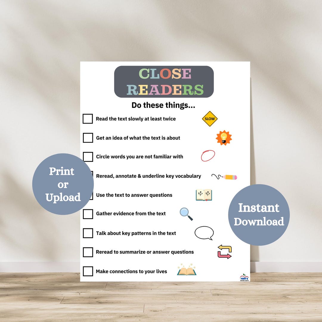 Symbols Close Reading Anchor Chart
