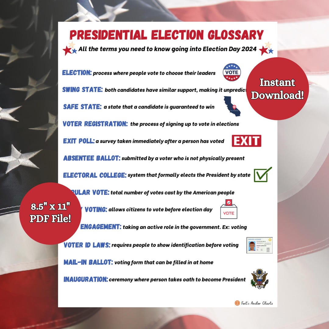 2024 Presidential Election Term Glossary, Presidential Election ...