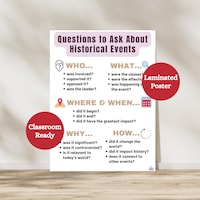 Historical Event Analysis Anchor Chart, Asking Questions in History ...