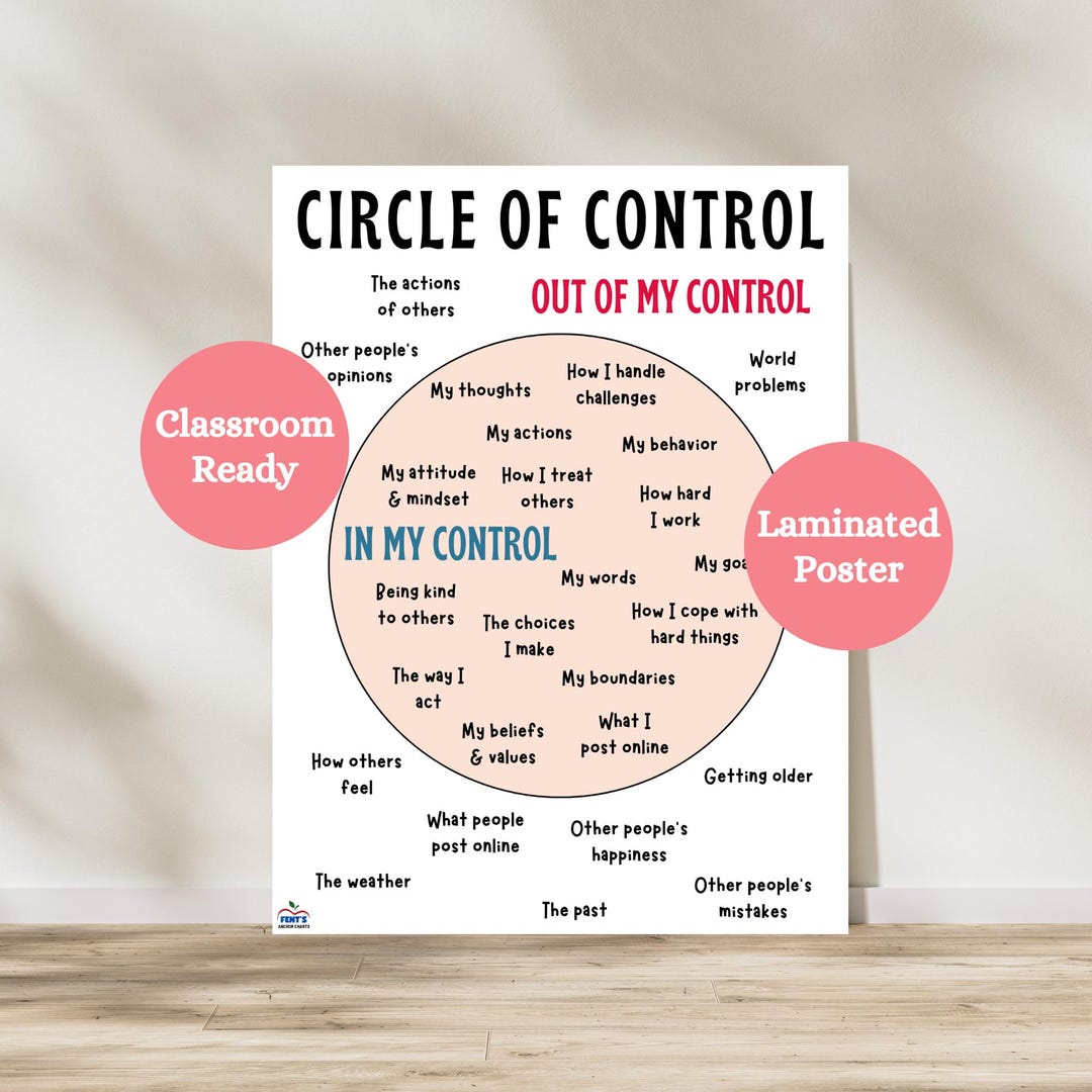Circle of Control Laminated Poster | Social Emotional Learning Anchor ...