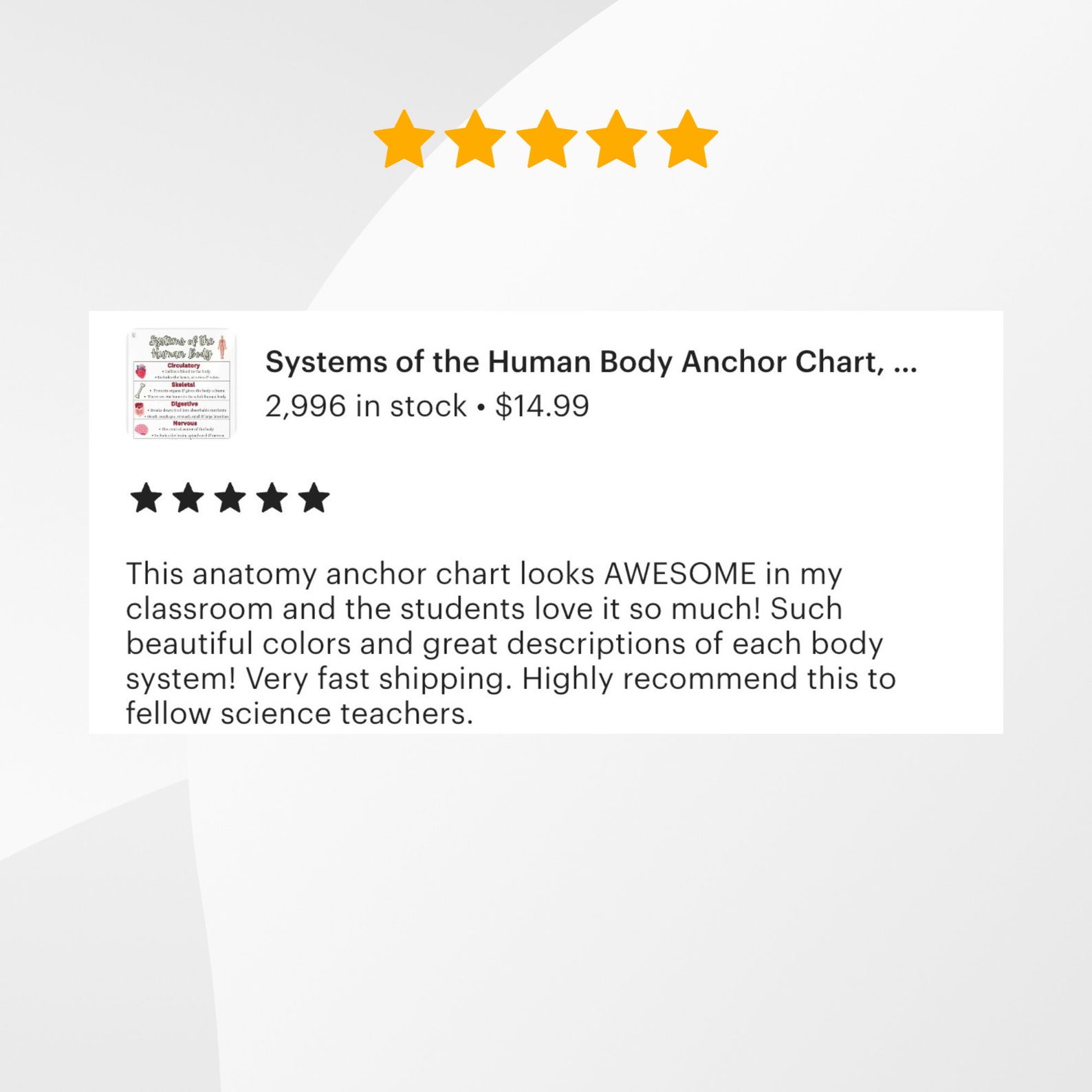 Systems of the Human Body Anchor Chart, Anatomy Poster for Kids ...