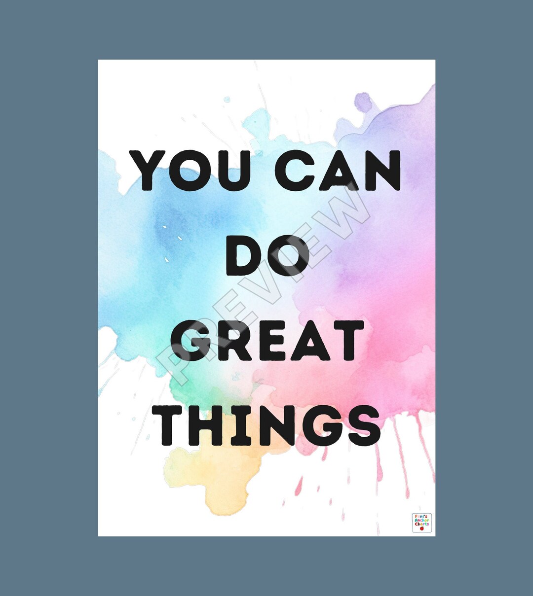 You Can Do Great Things Poster, Classroom Poster Quotes, SEL Anchor ...
