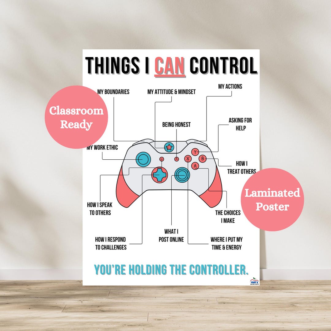 Circle of Control Poster | Laminated Things I Can Control Anchor Chart ...