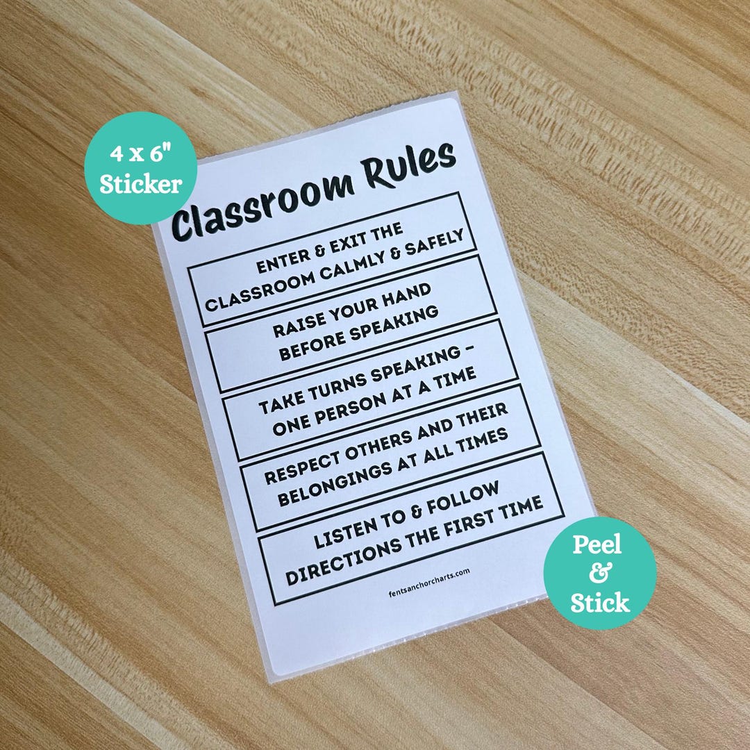 Classroom Rules Poster, Classroom Management Poster, Thermal Printed ...