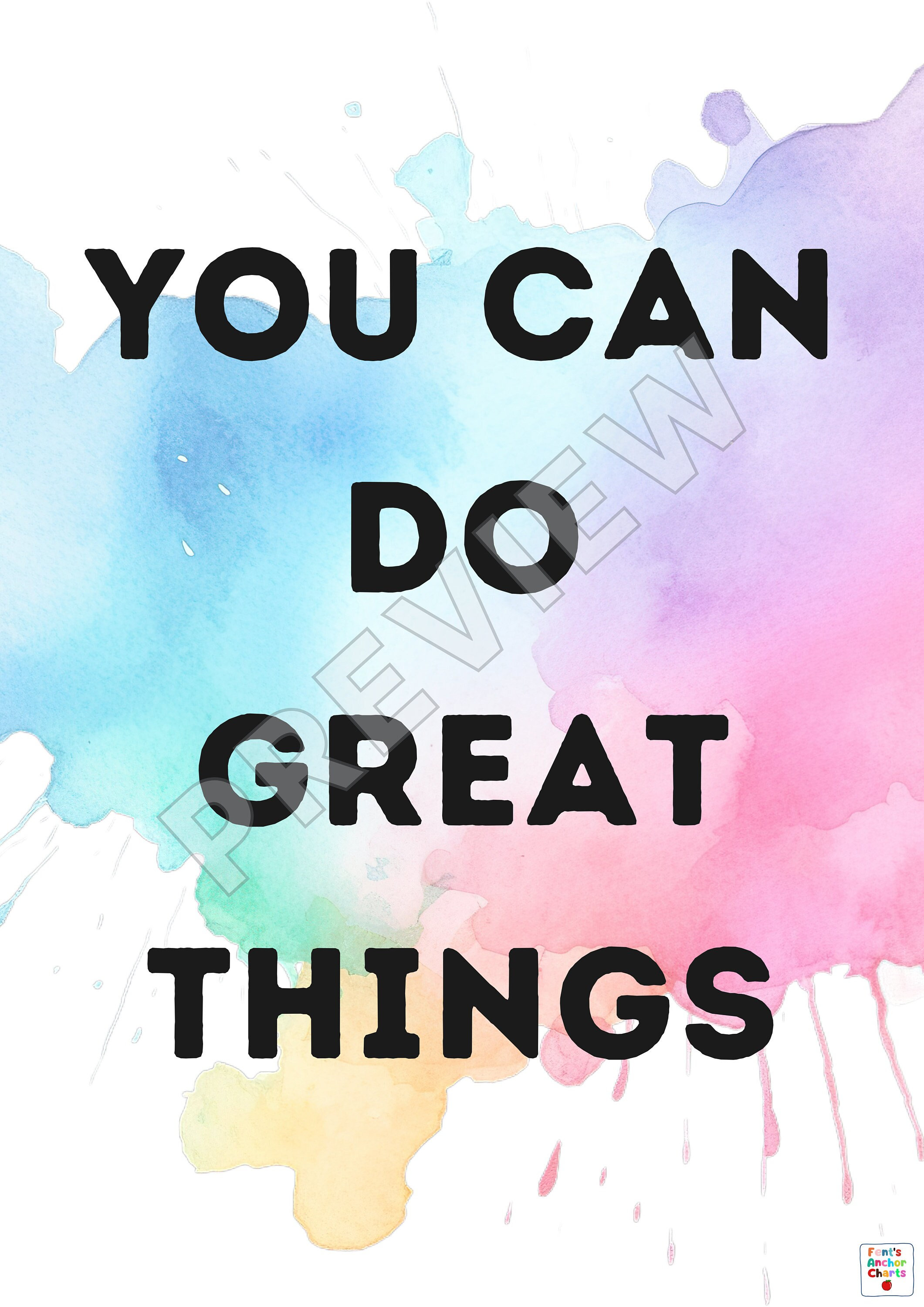 You Can Do Great Things Poster, Classroom Poster Quotes, SEL Anchor ...