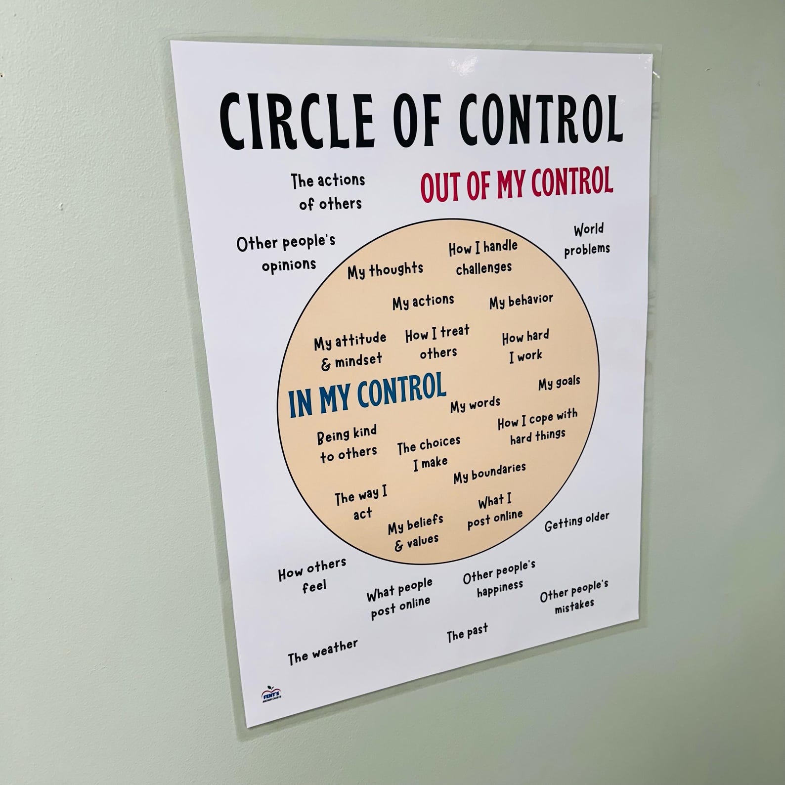 Circle of Control Poster, Things I Can Control Classroom Poster ...