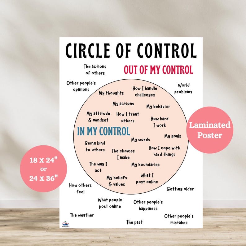 Circle of Control Poster, Things I Can Control Classroom Poster ...