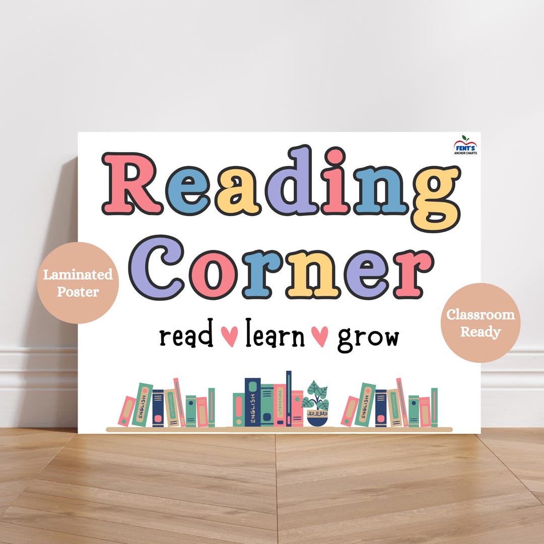 Reading Corner Laminated Poster | Classroom Reading Nook Decor - Etsy
