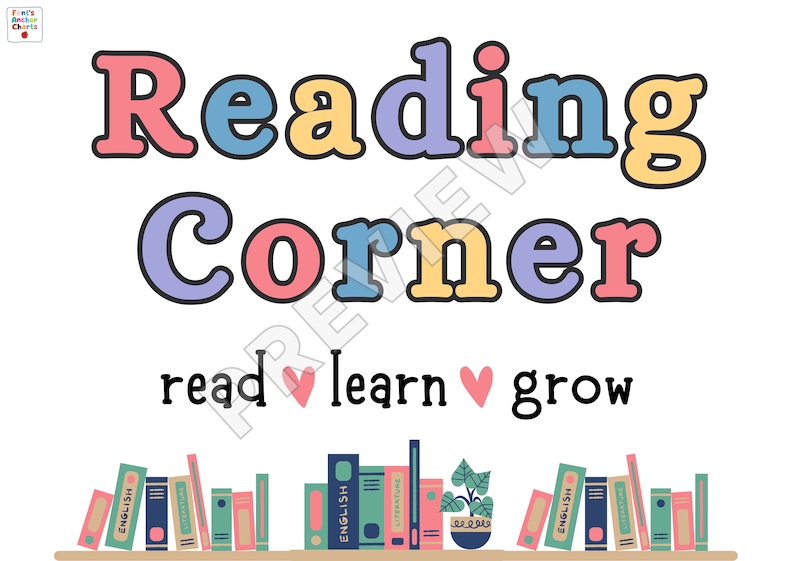 Reading Corner Poster, Reading Classroom Poster, Reading Nook Poster ...