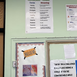 Blooms Taxonomy Anchor Chart, Academic Terms Anchor Chart, Blooms ...