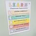 LEARN Classroom Expectations Anchor Chart, Classroom Management Poster ...