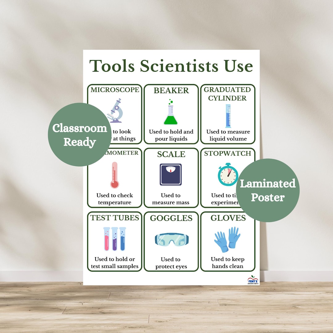 Science Tools Chart, Tools Scientists Use Poster, Elementary Science ...