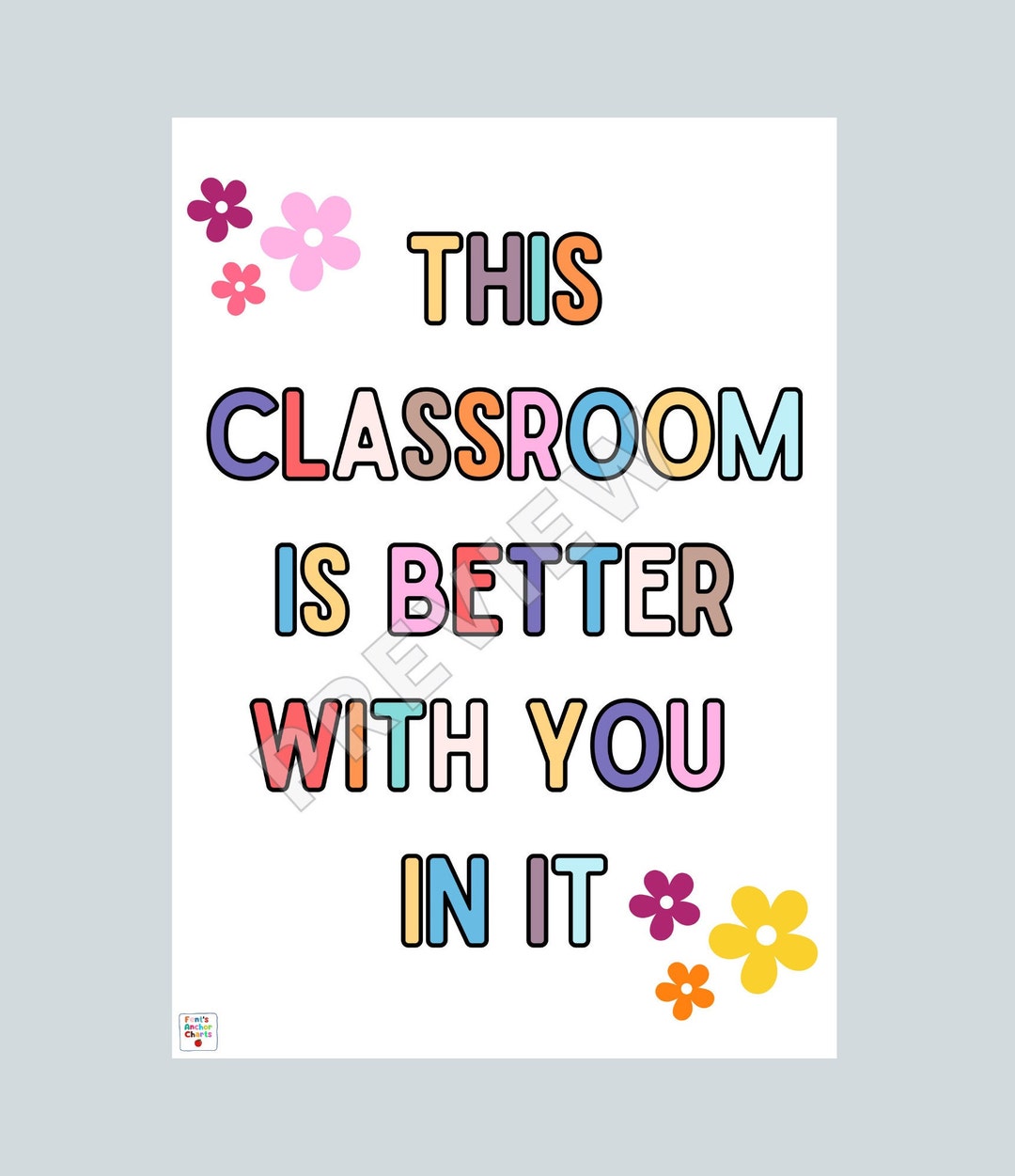 This Classroom is Better With You in It Poster, Classroom Poster Quotes ...
