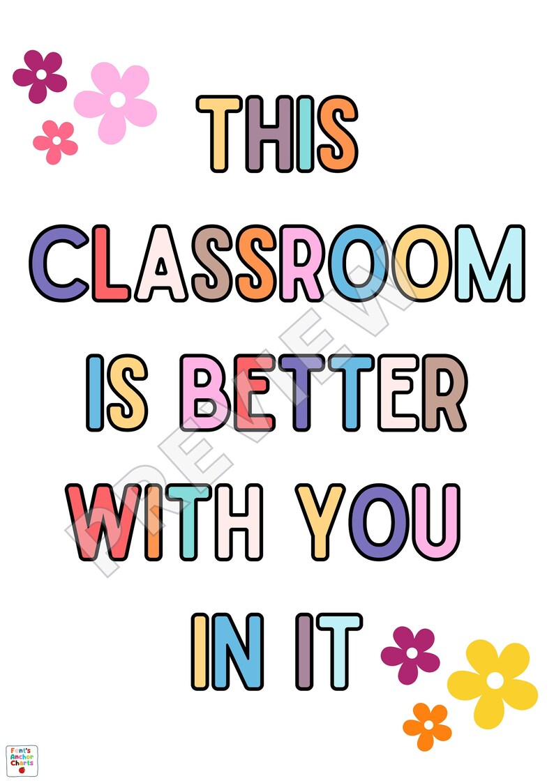 This Classroom is Better With You in It Poster, Classroom Poster Quotes ...