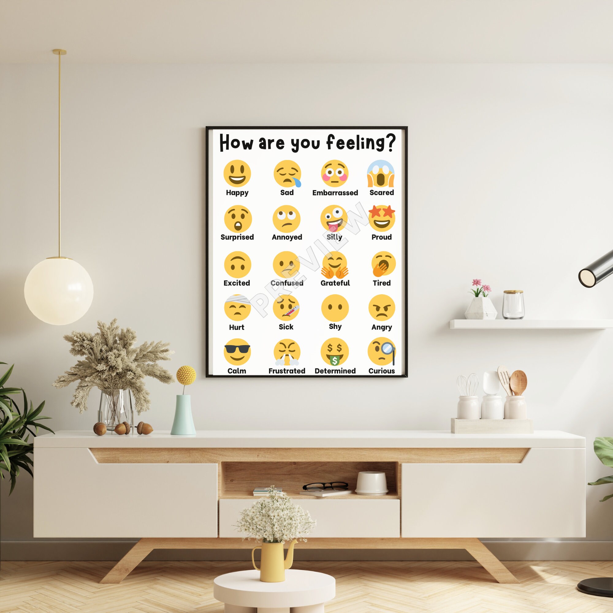 Printable How Are Your Feeling Poster, Printable Mood Meter, Emotion ...