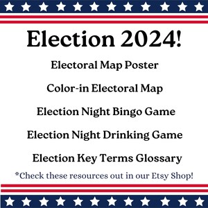 2024 Electoral College Map Coloring Sheet, Election Night Activity ...