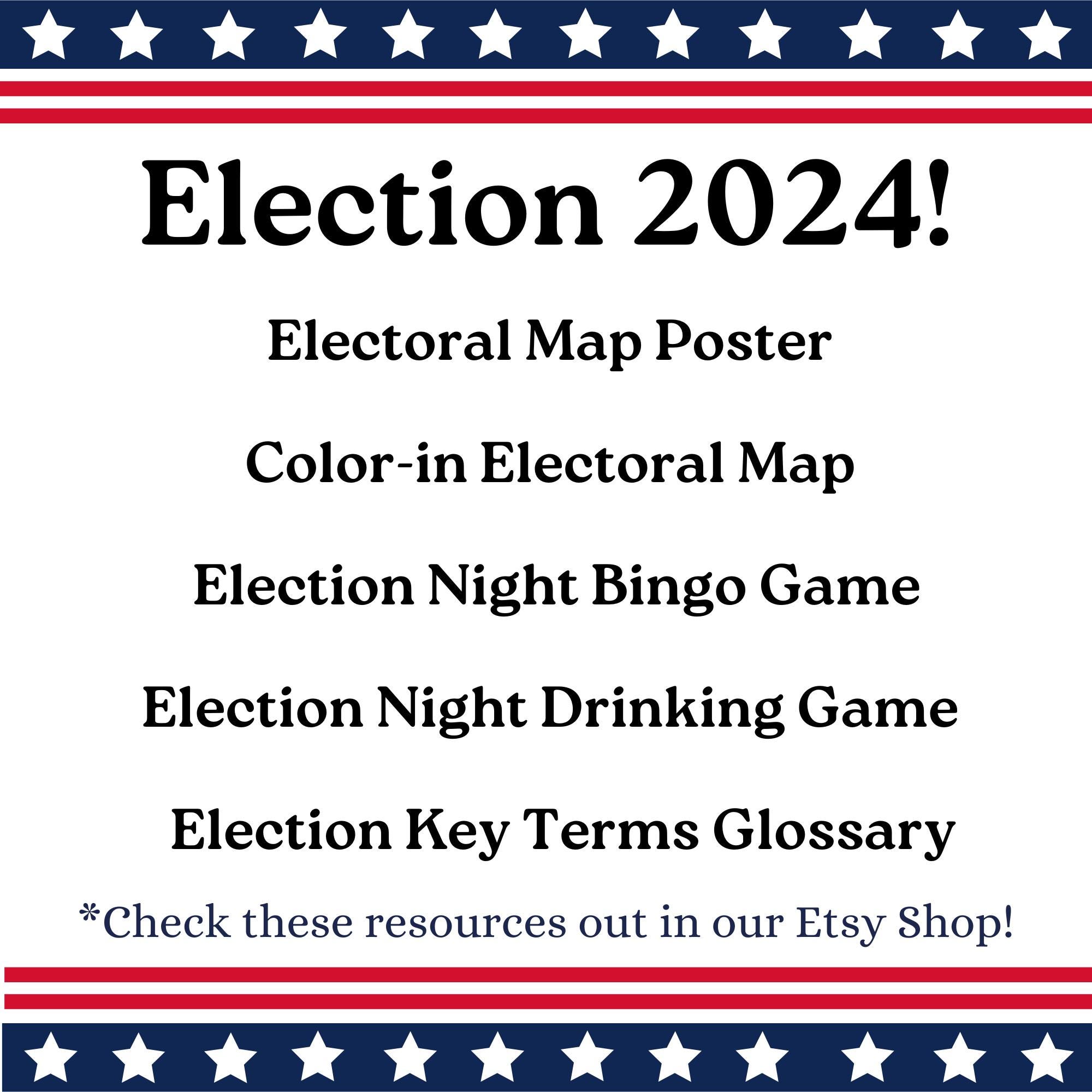 2024 Electoral College Map Coloring Sheet, Election Night Activity ...