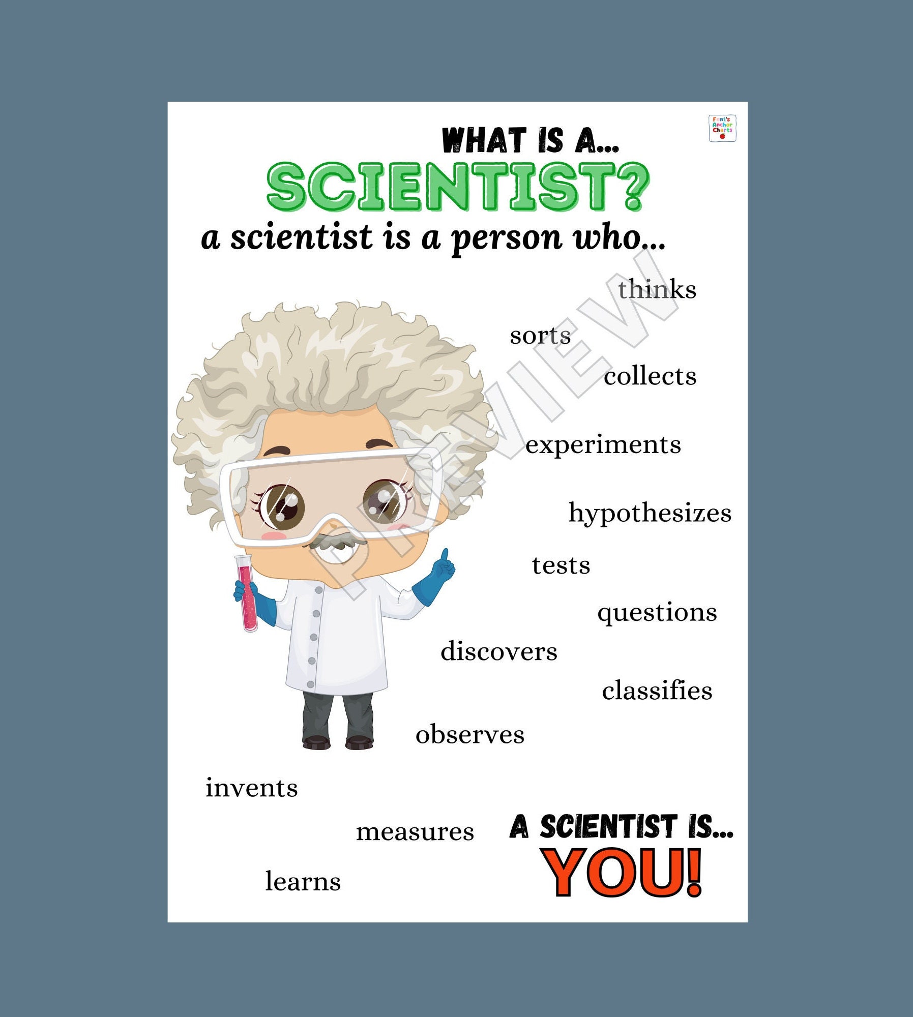 What is a Scientist Anchor Chart, What Makes a Scientist Poster ...