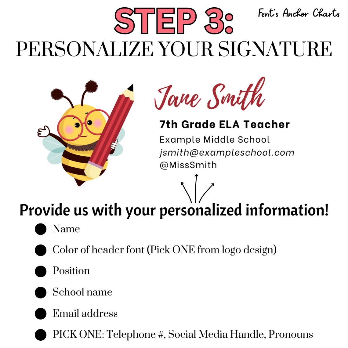 Teacher Email Signature, Personalized Email Signature for Teacher ...