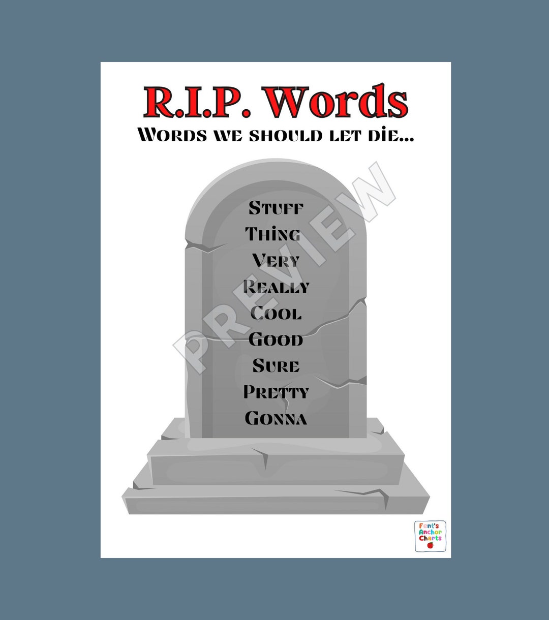 Word Choice Anchor Chart, ELA Vocabulary Anchor Chart, Writing Support ...