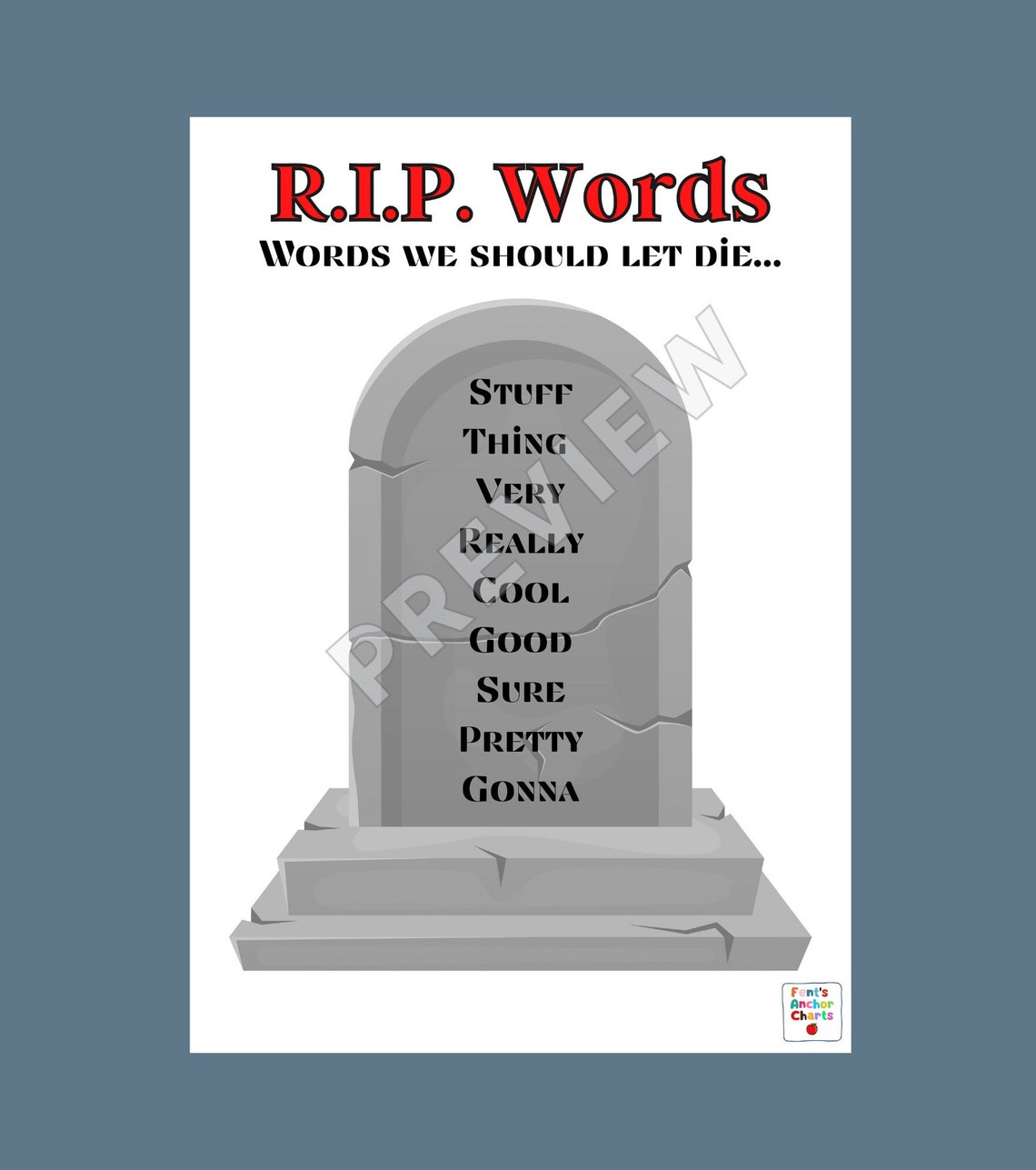 Word Choice Anchor Chart, ELA Vocabulary Anchor Chart, Writing Support ...