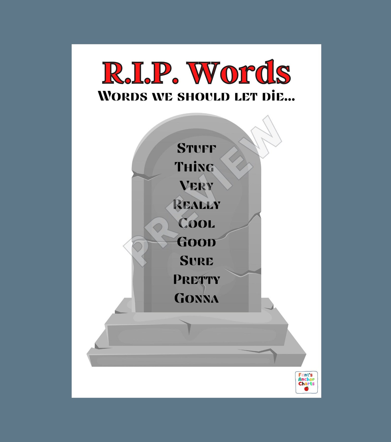 Word Choice Anchor Chart, ELA Vocabulary Anchor Chart, Writing Support ...