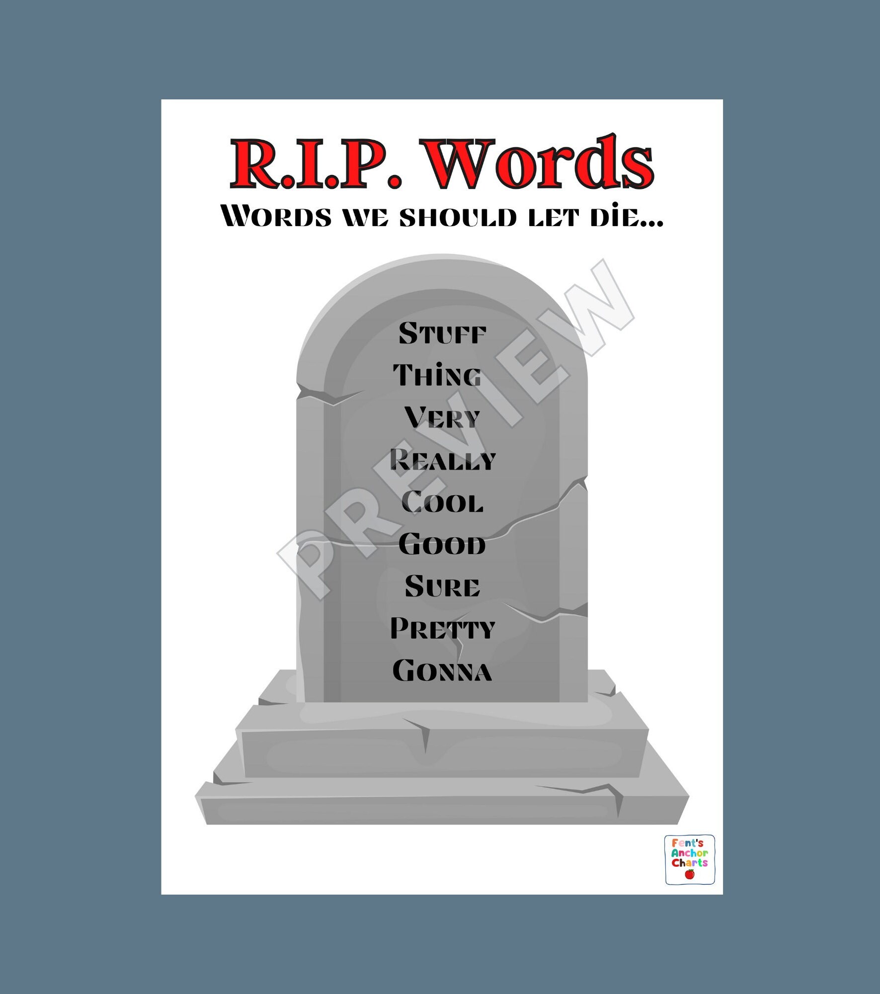 Word Choice Anchor Chart, ELA Vocabulary Anchor Chart, Writing Support ...