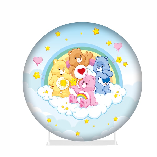 Care Bears Round Backdrop - Etsy