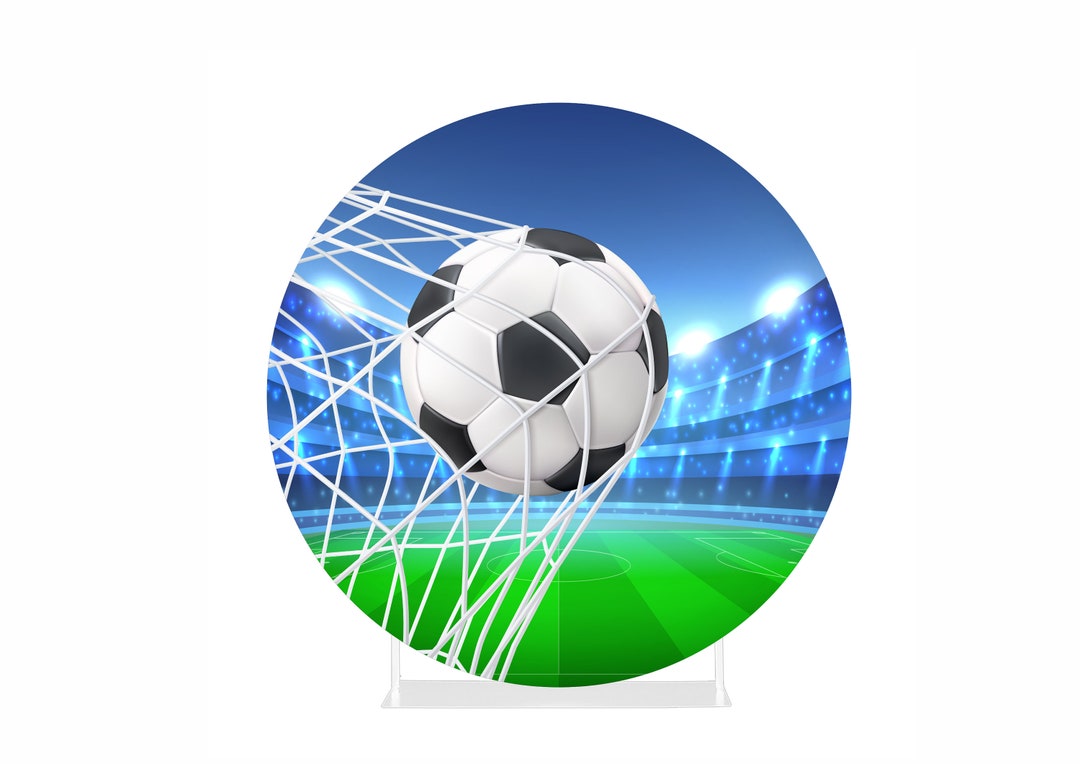 Soccer Round Backdrop Fabric Backdrop Birthday Party - Etsy Canada