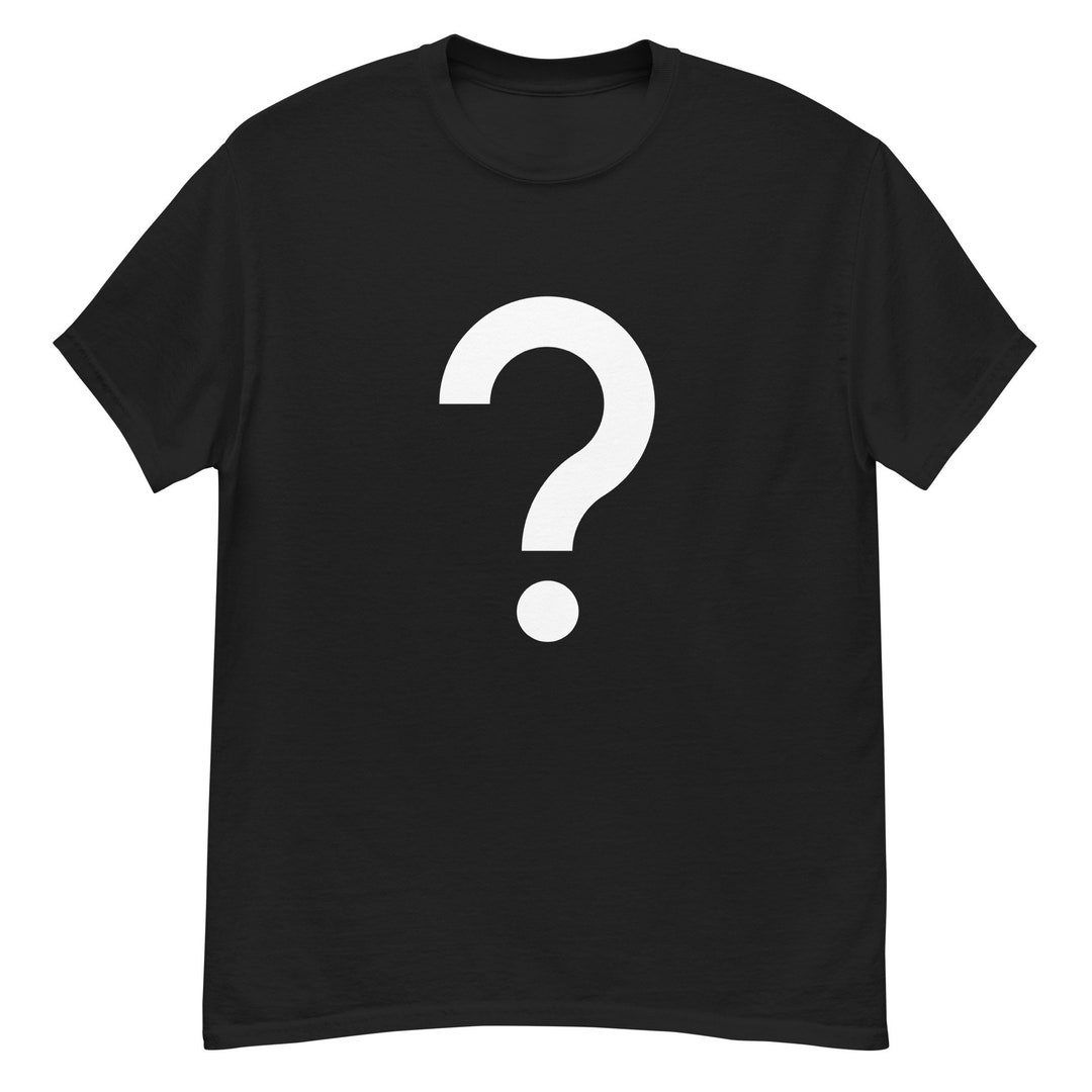 Men's T-shirt Question Mark - Etsy