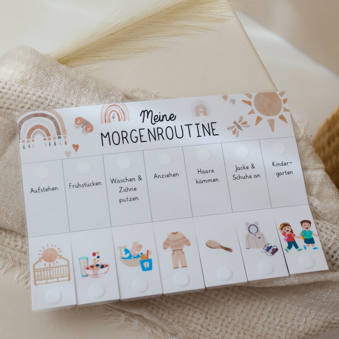 Children's Morning Routine Plan Morning Routine boho Rainbow ...