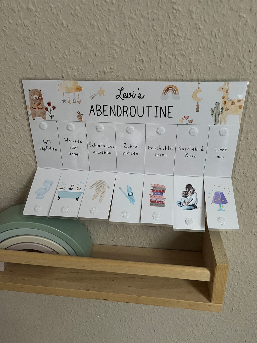 Kinder Abend-Routineplan Abendroutine Tiere personalisiert - Etsy.de
